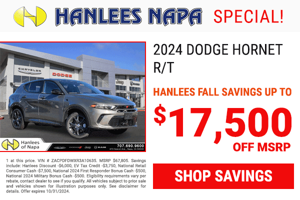 New Specials | Hanlees Chrysler Dodge Jeep Ram of Napa