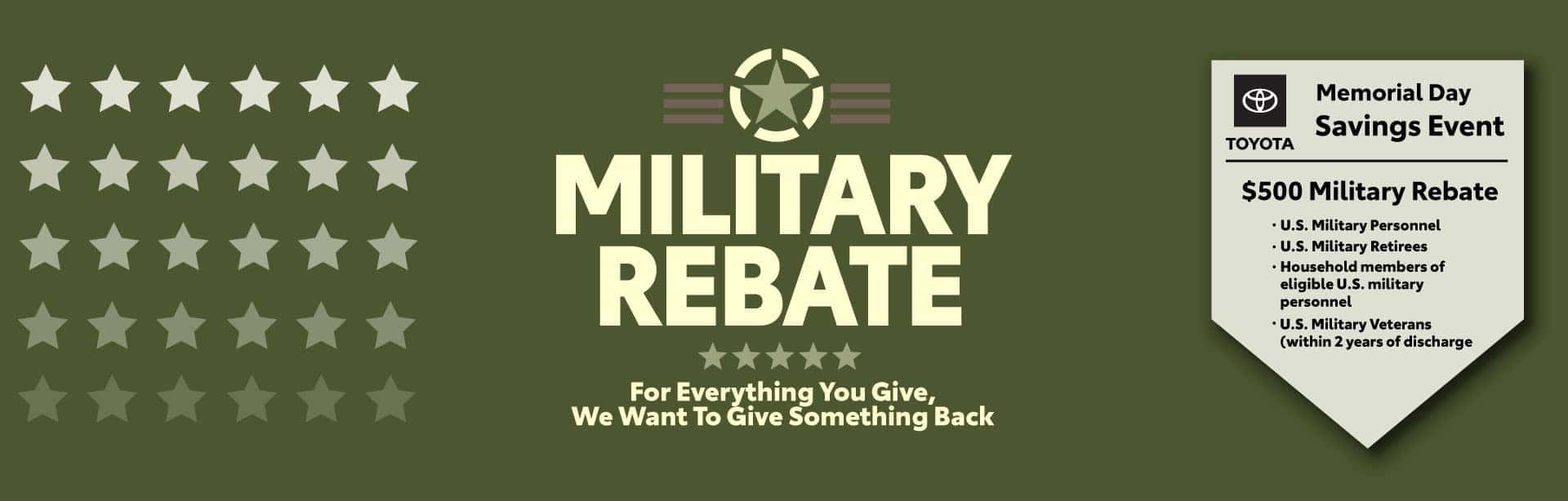 Honoring Our Heroes: Toyota’s $500 Military Rebate | Northshore Toyota