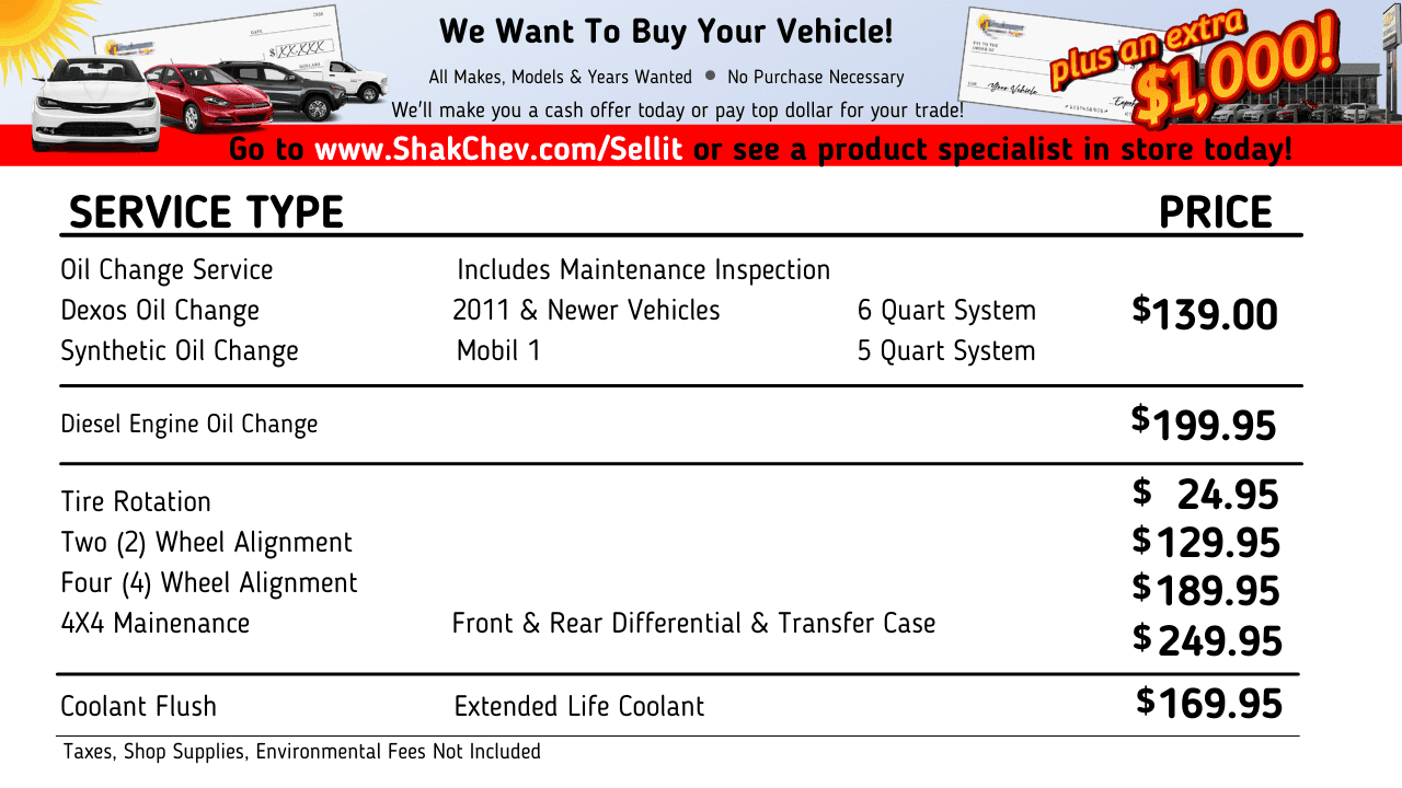 Service Menu | Shakopee Chevrolet